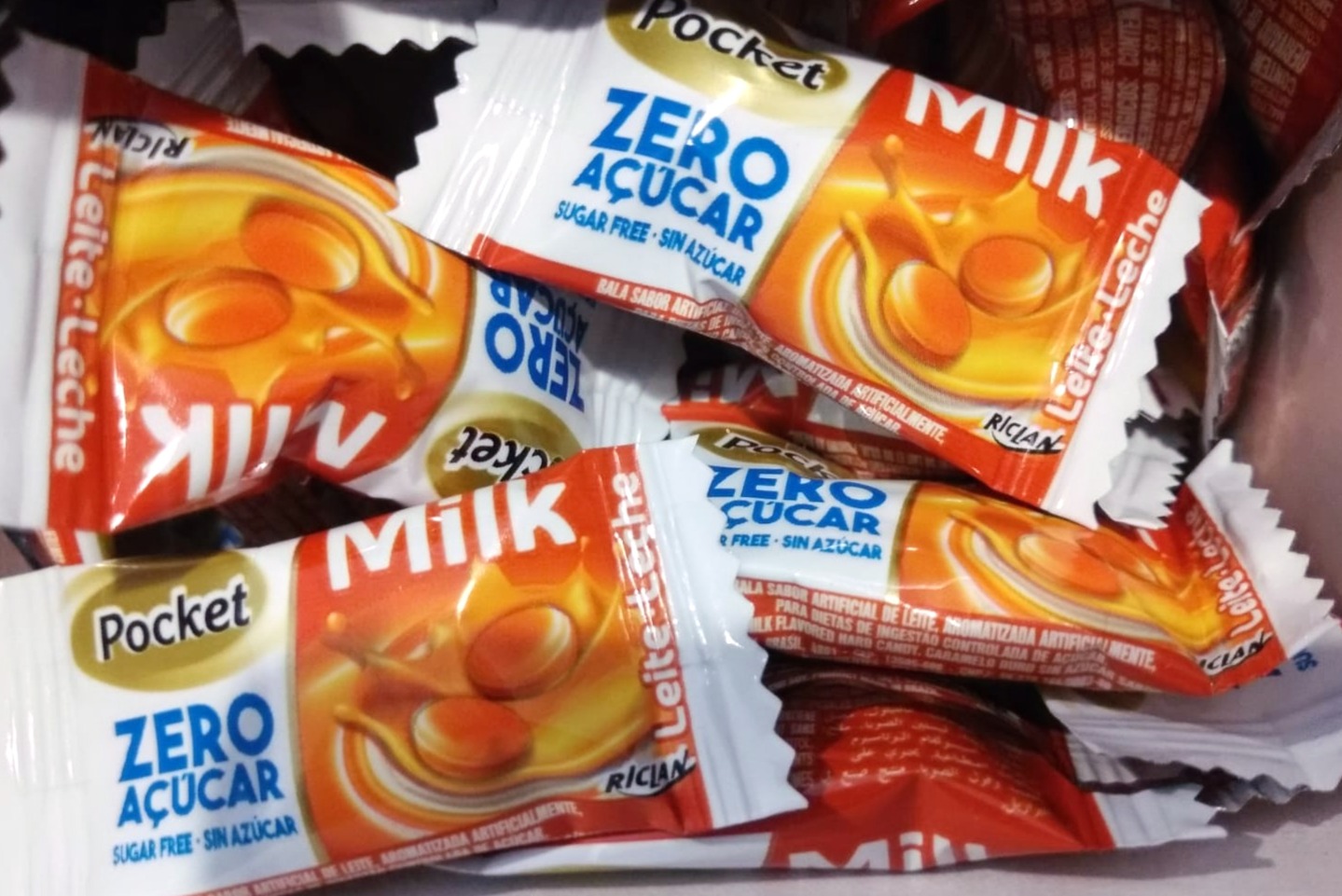 Bala Milk Pocket Zero Açúcar - Casa Cerealista