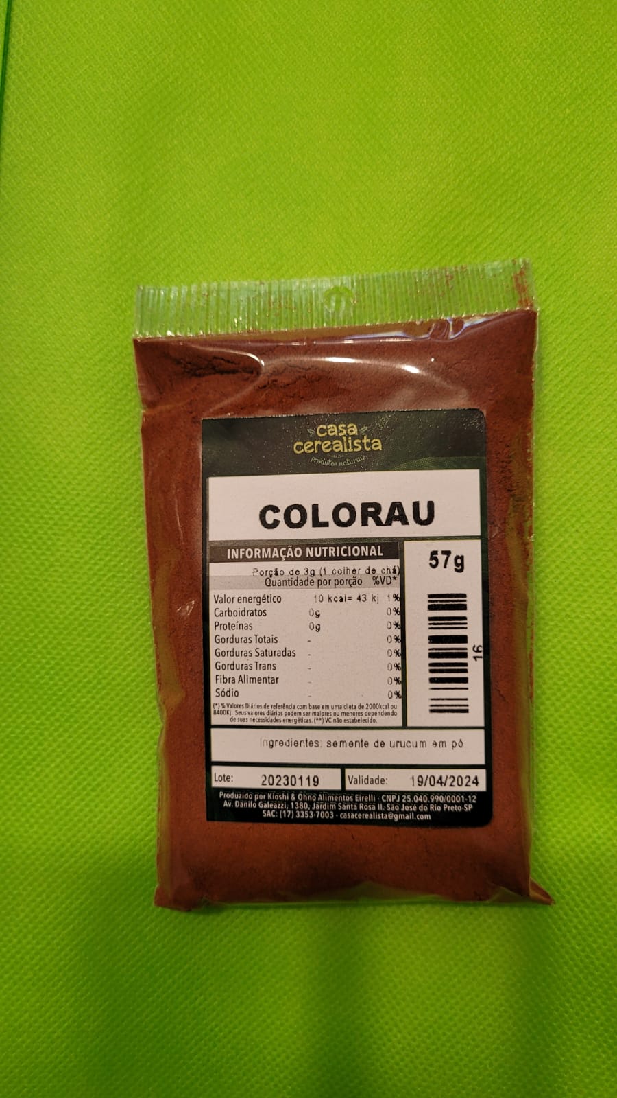 Colorau 57g - Casa Cerealista